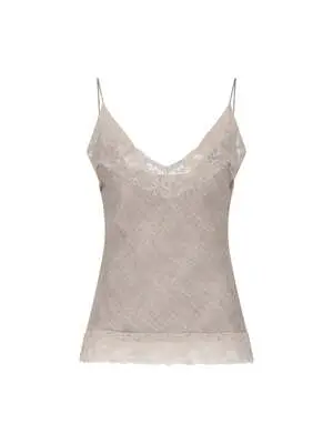 Ermanno Scervino Lace Trim Silk Camisole