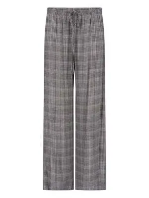 Ermanno Scervino Plaid Wide-leg Drawstring Trousers