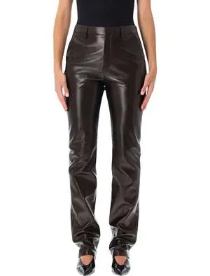 Ralph Lauren High-waisted Faux Leather Straight-leg Pants