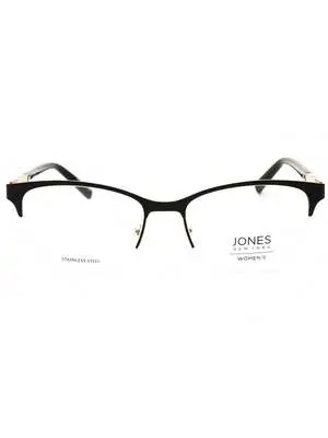 Jones New York JONES NEW YORK Cat-Eye Eyeglasses With Metal Frame Black