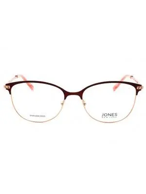 Jones New York Oval Metal Eyeglasses - Burgundy
