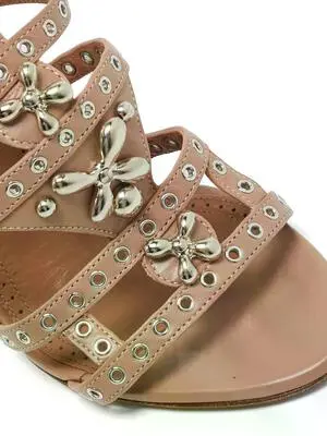 Alaïa Floral Embellished Gladiator Sandals