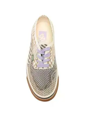 VANS Lx Authentic Check-pattern Knit Sneakers