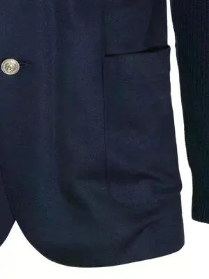 Eleventy Hooded Panelled Wool Jacket