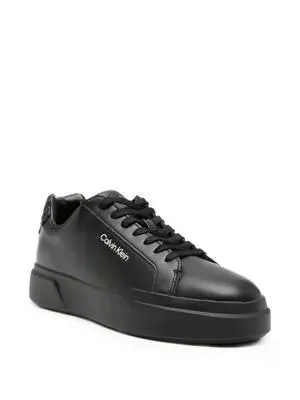 Calvin Klein Quilted-heel Leather Sneakers