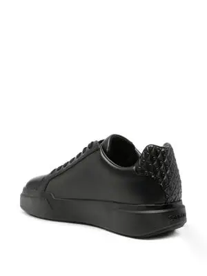 Calvin Klein Quilted-heel Leather Sneakers