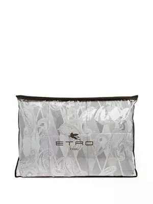 Etro Paisley Geometric-print Blanket - Grey