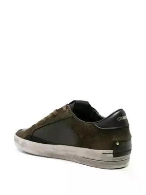 CRIME LONDON Sk8 Deluxe Distressed-effect Panelled Sneakers