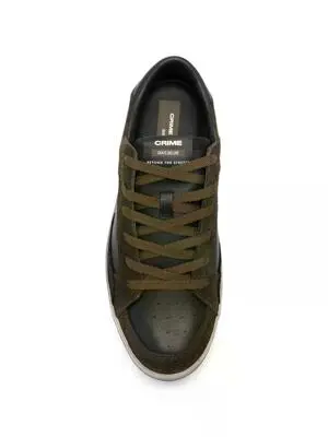 CRIME LONDON Sk8 Deluxe Distressed-effect Panelled Sneakers