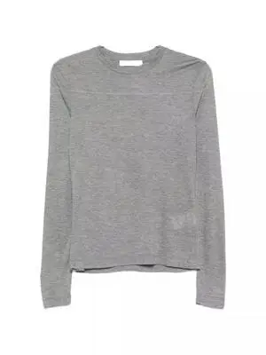 WOC Saran Long-sleeve Crew-neck T-shirt - Grey