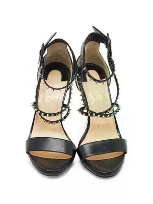 CHRISTIAN LOUBOUTIN Leather Studded Stiletto Platform Sandals