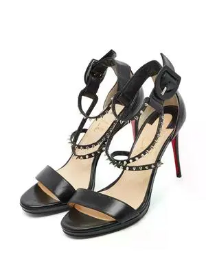 CHRISTIAN LOUBOUTIN Leather Studded Stiletto Sandals
