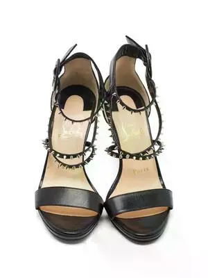 CHRISTIAN LOUBOUTIN Leather Studded Stiletto Sandals