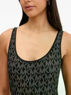 Michael Kors Reversible Logo Scoopneck Swimsuit