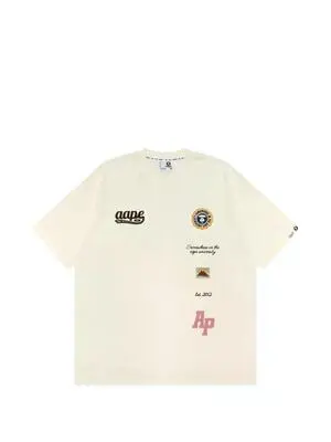 AAPE BY *A BATHING APE Aapeunvs Embroidered T-shirt - Black