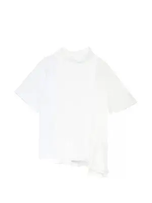 Sacai Asymmetric Panelled T-shirt - White