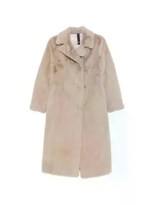 DUNO Belted Shearling-effect Coat