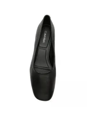 Calvin Klein Square-toe Leather Pumps
