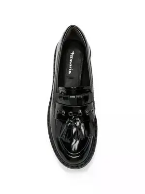 TAMARIS Tassel-detail Patent-leather Loafers