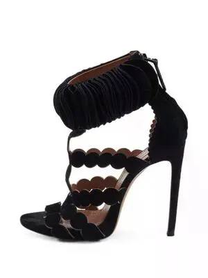 Alaïa Scalloped-strap Ruffled Sandals