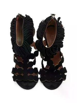 Alaïa Scalloped-strap Ruffled Sandals
