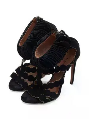 Alaïa Scalloped-strap Ruffled Sandals