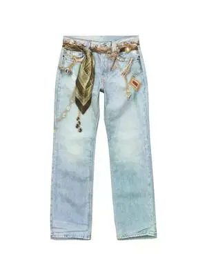 Acne Studios Printed Cotton Canvas Jeans