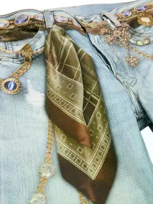 Acne Studios Printed Cotton Canvas Jeans