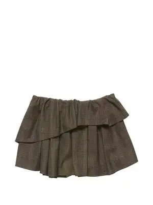 Acne Studios Short Pleated Wool Skirt