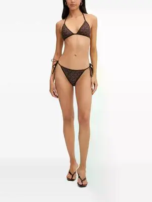 Michael Kors Reversible Logo Bikini Bottoms - Brown