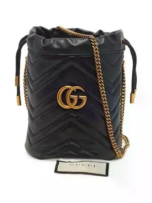 Gucci Small Gg Marmont Matelassé Bucket Bag