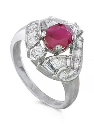 LB EXCLUSIVE Ruby And Diamond Ring - Silver