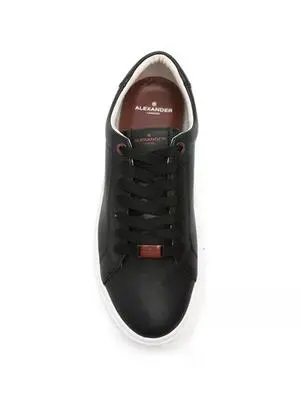 ALEXANDER SMITH Logo Embossed Leather Sneakers