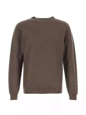 Giorgio Armani Textured Knit Crew Neck Sweater