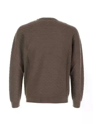 Giorgio Armani Textured Knit Crew Neck Sweater