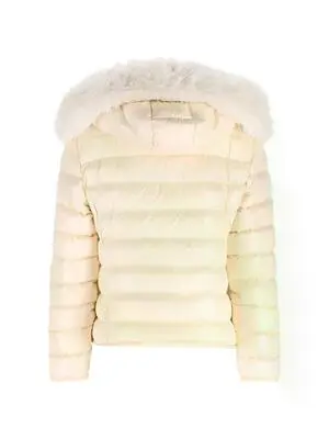 Moncler Faux Fur Trim Padded Jacket