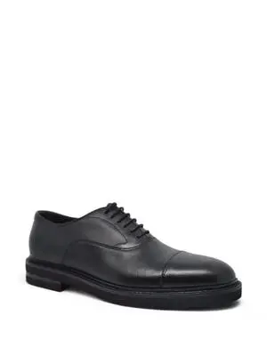 HENDERSON BARACCO Lace-up Leather Oxford Shoes With Cap Toe - Black