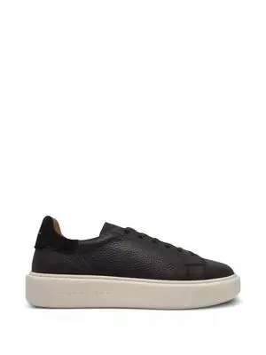 HENDERSON BARACCO Leone Grained Leather Sneakers - Brown