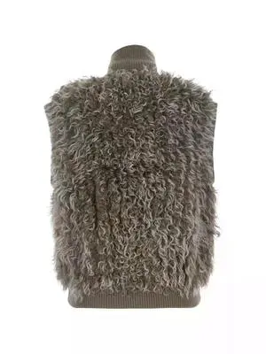 P.a.r.o.s.h Bouclé-texture Sleeveless Jacket