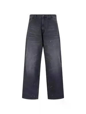 Carhartt Work In Progress Og Single Paint-splatter Loose-fit Jeans