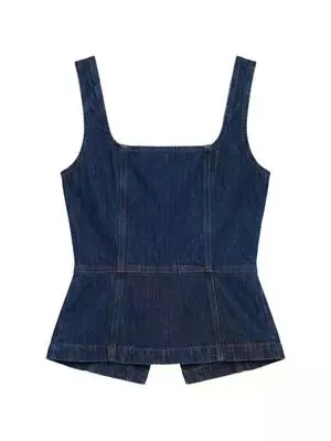 REFORMATION Tilly Square Neck Denim Top