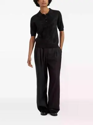 Chinti & Parker Short-sleeve Cashmere Polo Top