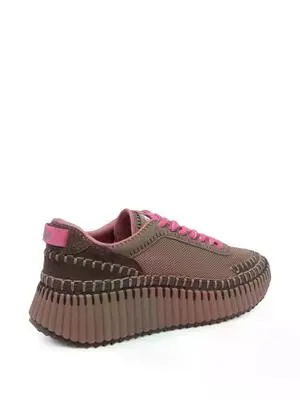 Chloé Blanket-stitched Platform Sneakers