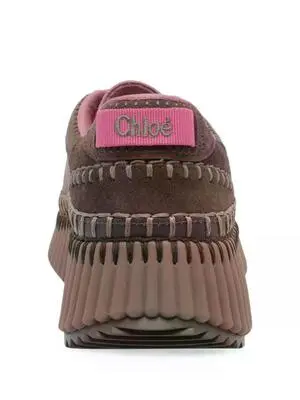 Chloé Blanket-stitched Platform Sneakers