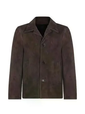 SALVATORE SANTORO Button-up Leather Jacket - Brown