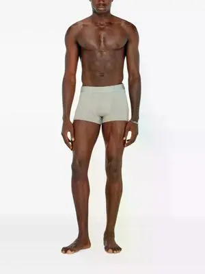 DIESEL® Three-pack Of Stretch Cotton Boxer Briefs With Tonal Waistband - Grey