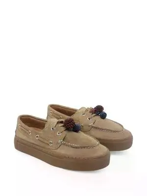 D.a.t.e. Suede Pompom Loafers