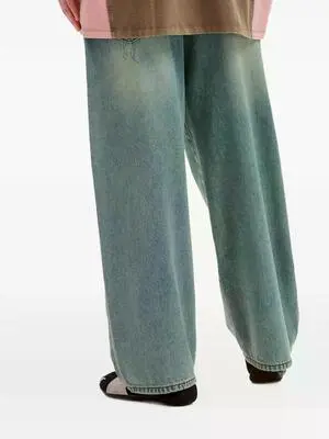 MINI CREAM Graphic-print Wide-leg Jeans