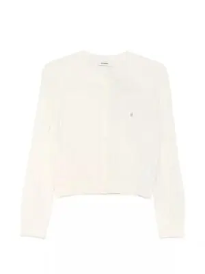 Sandro Check-pattern Round-neck Cardigan