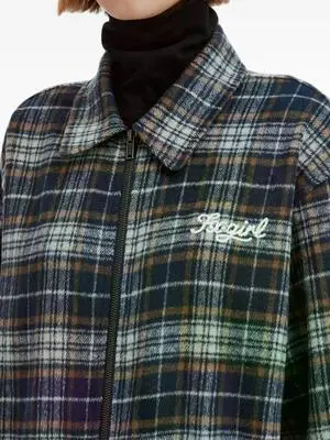 FINGERCROXX Zip-up Plaid Jacket